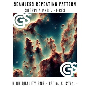 Seamless PNG Space Clouds - Seamless Pattern Repeating Design File ...