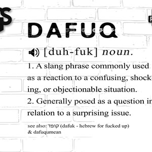 Dafuq Definition SVG PNG | Slang Quote, Urban Streetwear Tshirt Design ...
