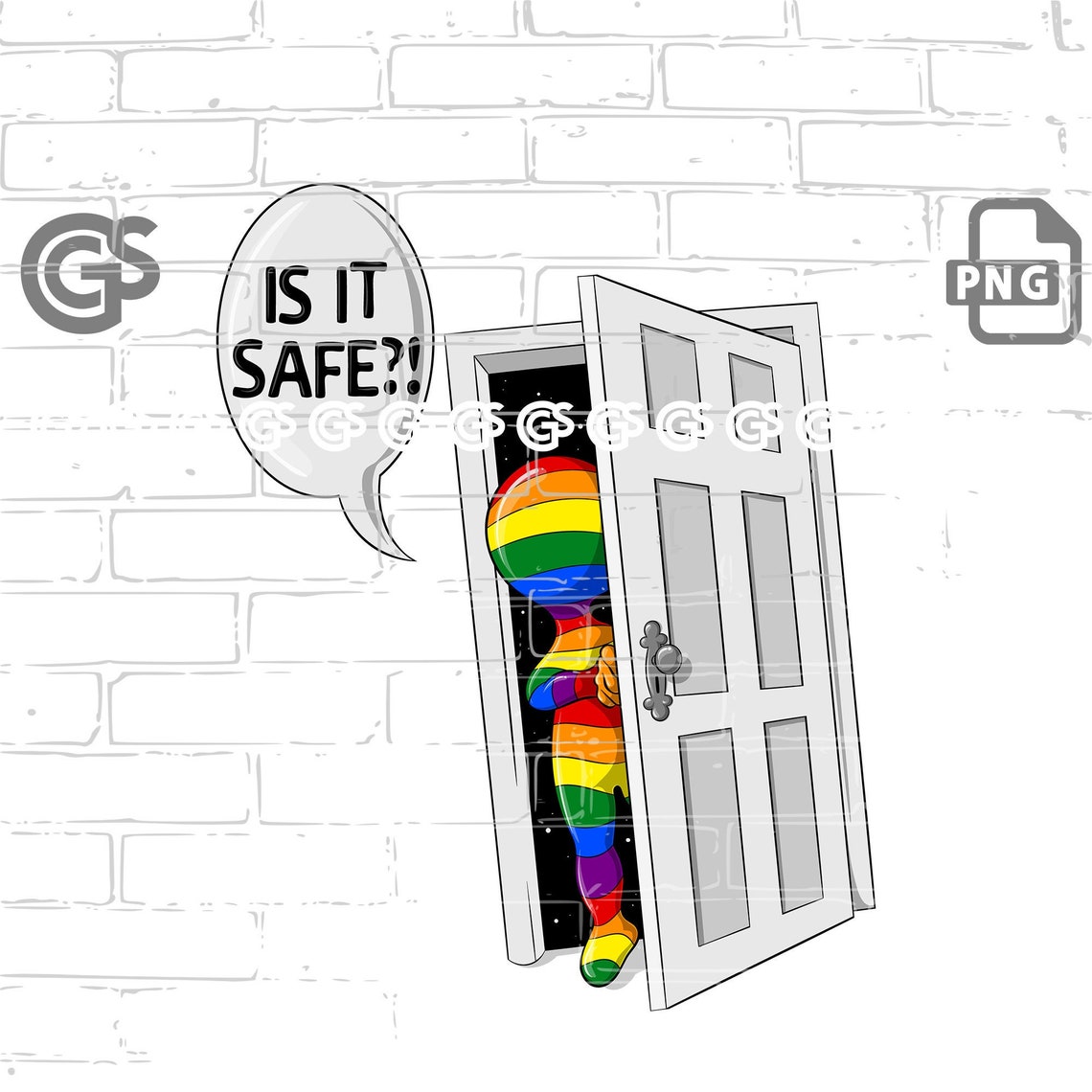 Is It Safe? - PNG, LGBTQ Closet, Coming Out, Pride Month, Tshirt Clip ...