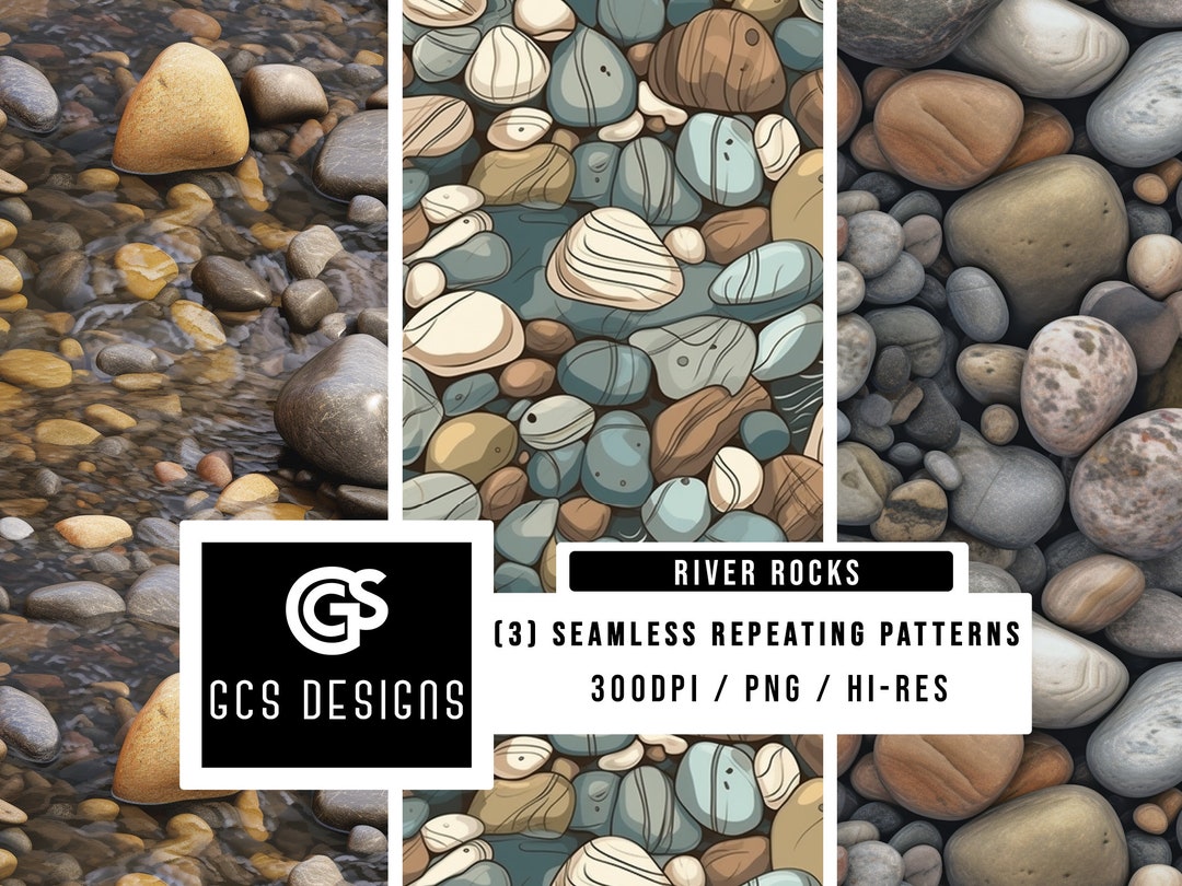 Seamless PNG River Rocks | Seamless Pattern Repeating Design File ...