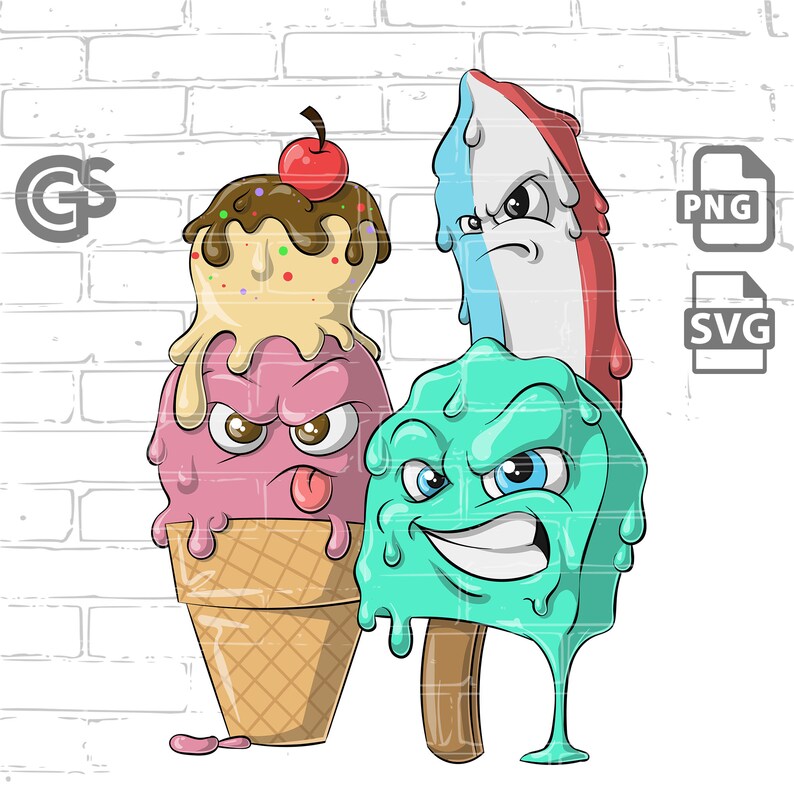 Ice Cream Thugs - Graphic T-shirt Digital Design, PNG, Urban, Graffiti ...