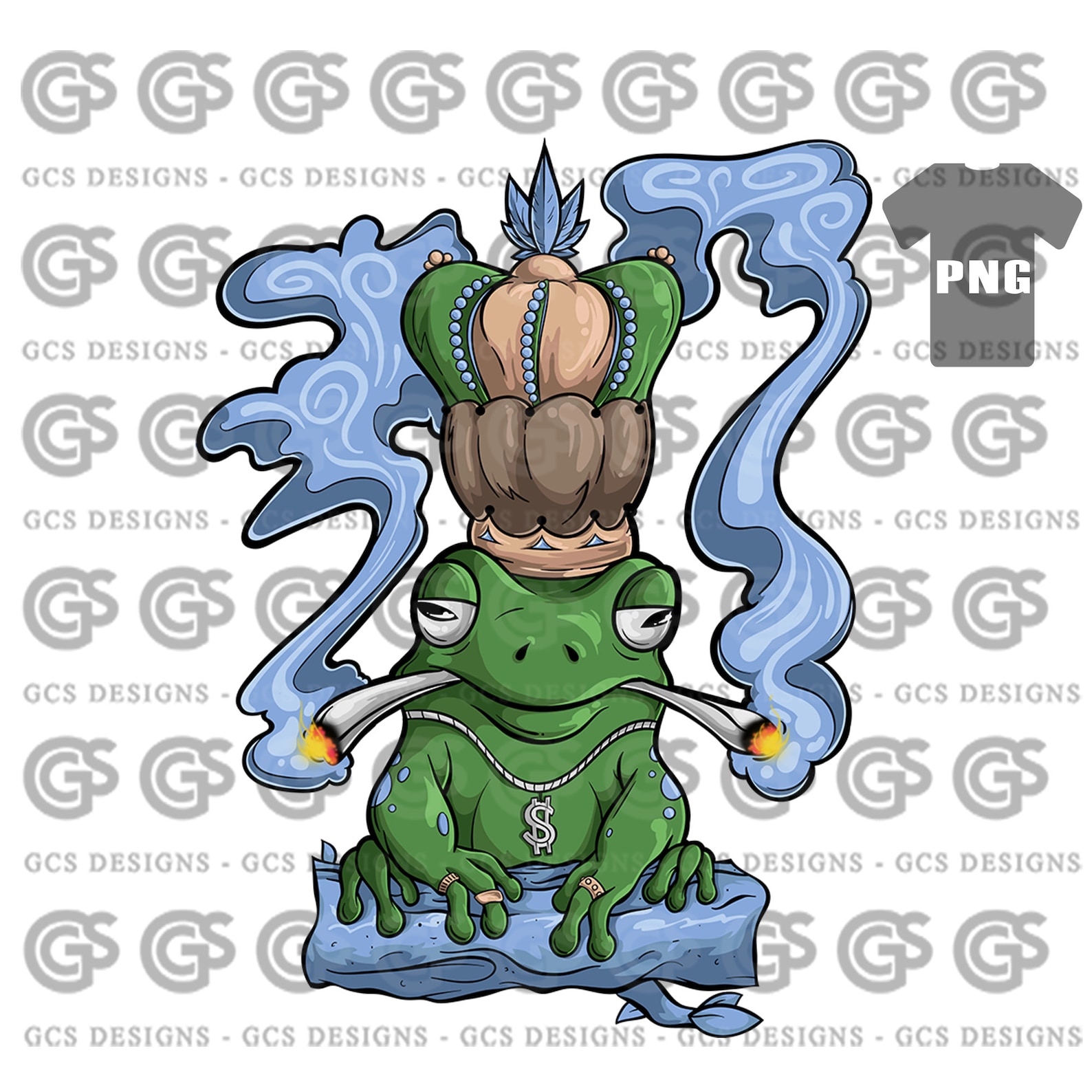 Amphibian Kush Smoking Frog T-shirt Digital Design PNG - Etsy