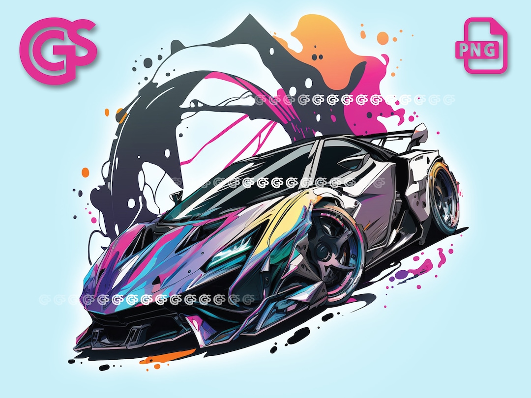 Graffiti Supercar PNG | Fast Cars Graphic T-shirt Digital File ...