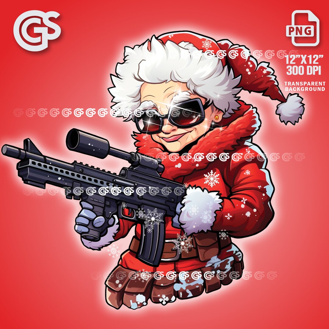 Overprotective Mrs Claus PNG - Santa Christmas Digital T-shirt Santa's ...