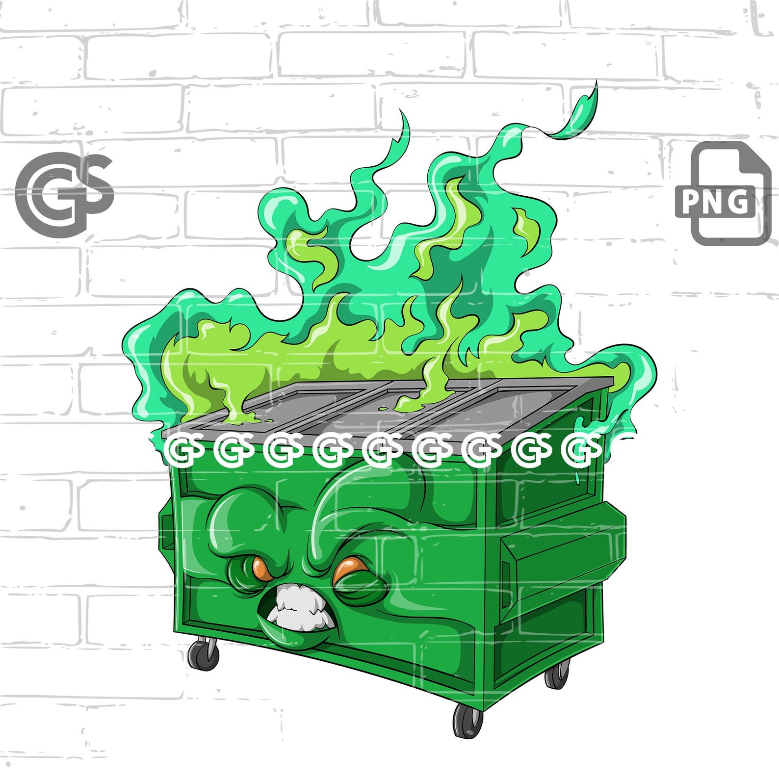Dumpster Fire PNG Graphic T-shirt Digital Design Urban - Etsy