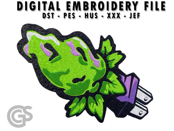 The Plug Embroidery Digital File PES JEF Machine Stitching - Etsy