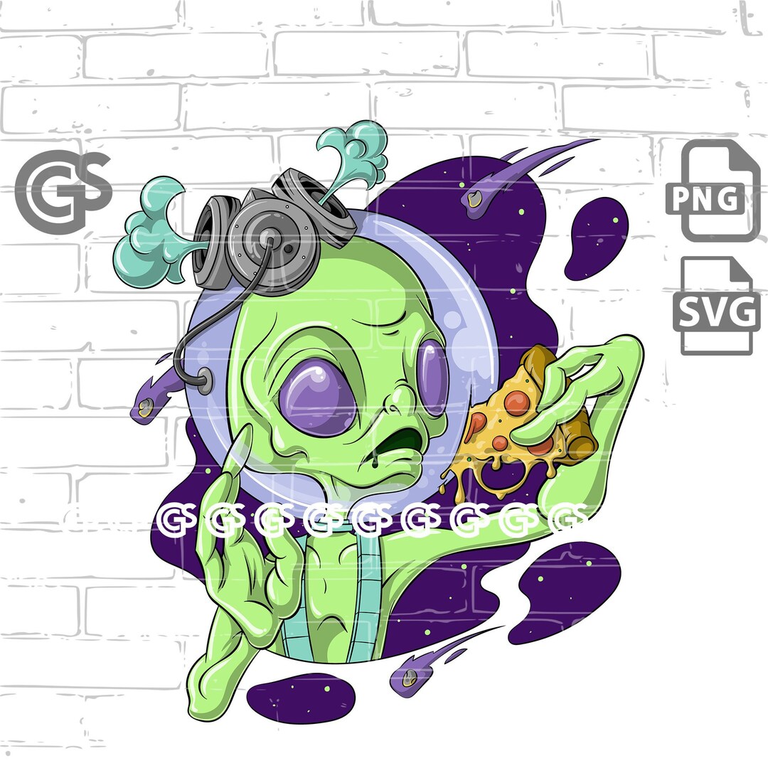 The Hungry Alien! - SVG PNG - Digital Download, Sublimation, Clip Art ...