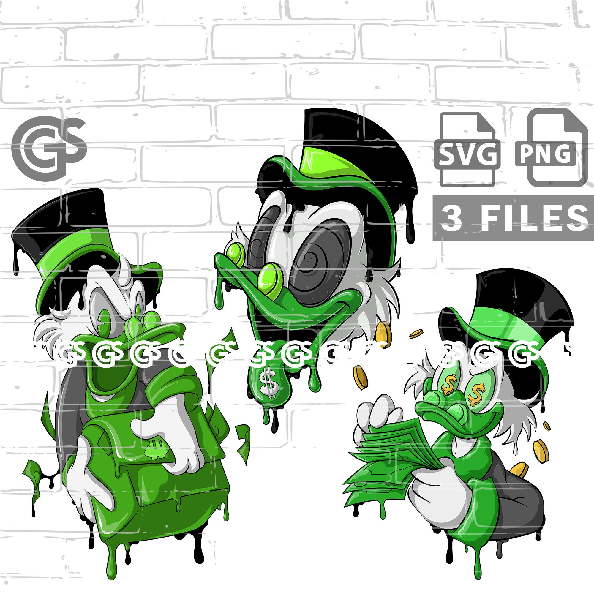 Money Hungry Duck Bundle! - (3) Files - SVG PNG Graphic T-shirt Design ...