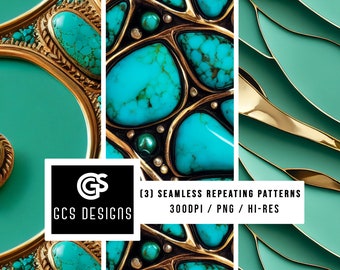 Turquoise Repeating Pattern - Etsy