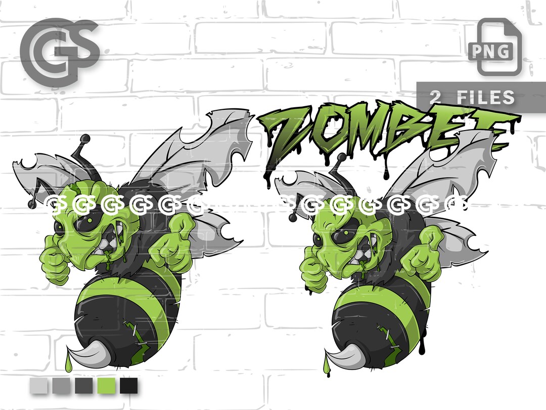 Zombee - PNG Zombie Scary Evil, Spooky, Urban, Graffiti, Undead, Bumble ...