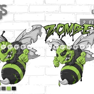 Zombee - PNG Zombie Scary Evil, Spooky, Urban, Graffiti, Undead, Bumble ...
