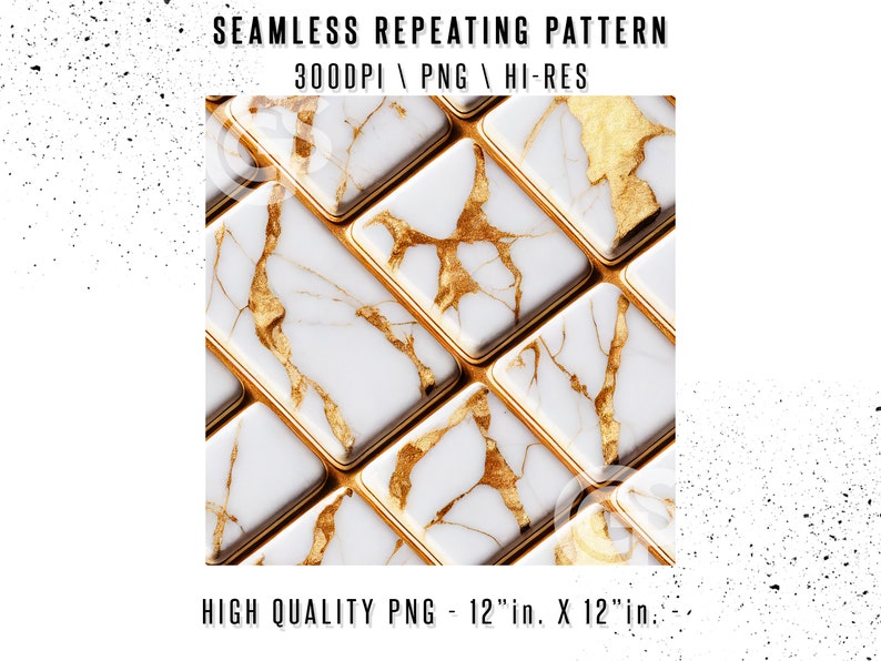 Seamless PNG Gold Veined Marble Seamless Pattern Repeating - Etsy