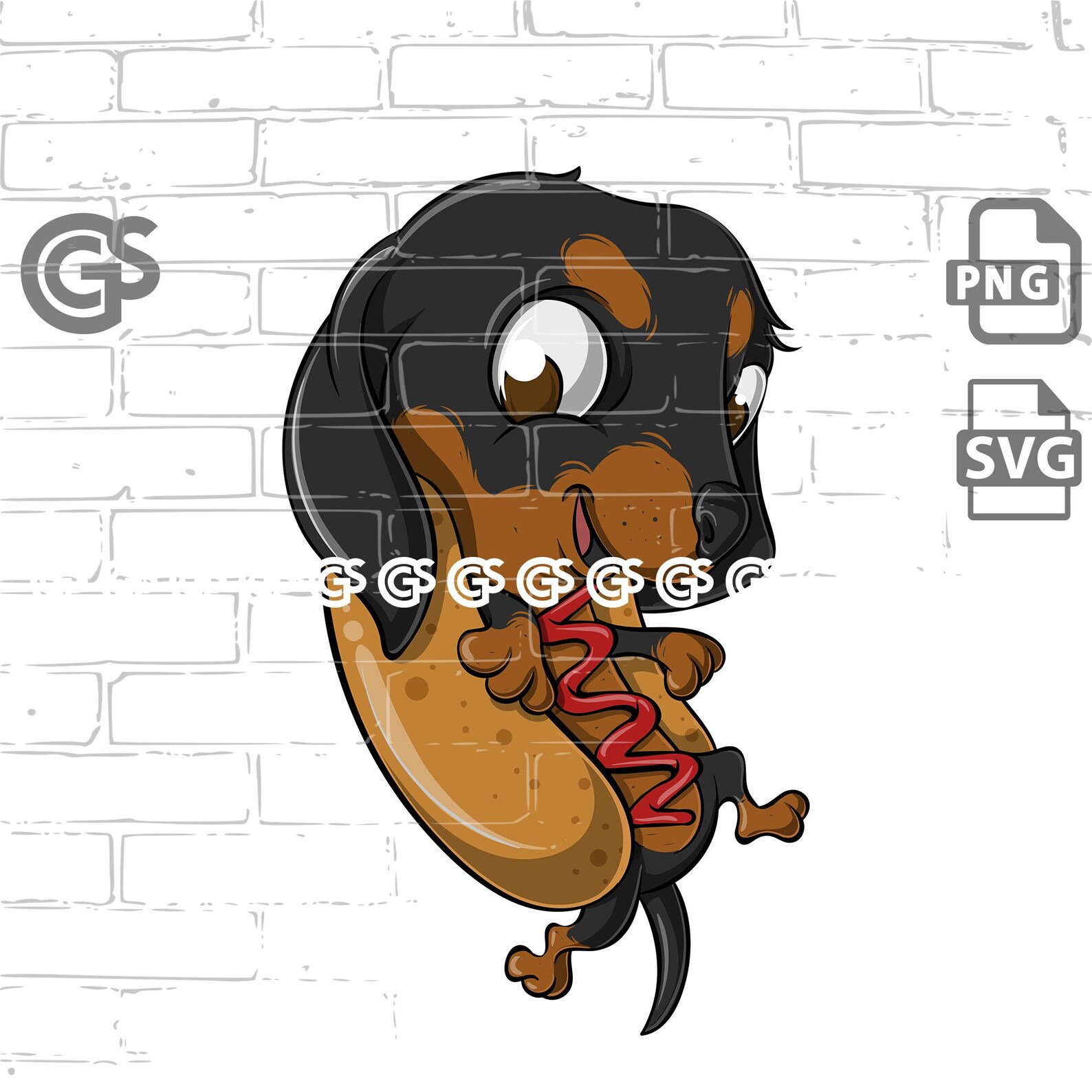 Hot Weiner Dog SVG PNG Graphic T-shirt Design Cricut - Etsy