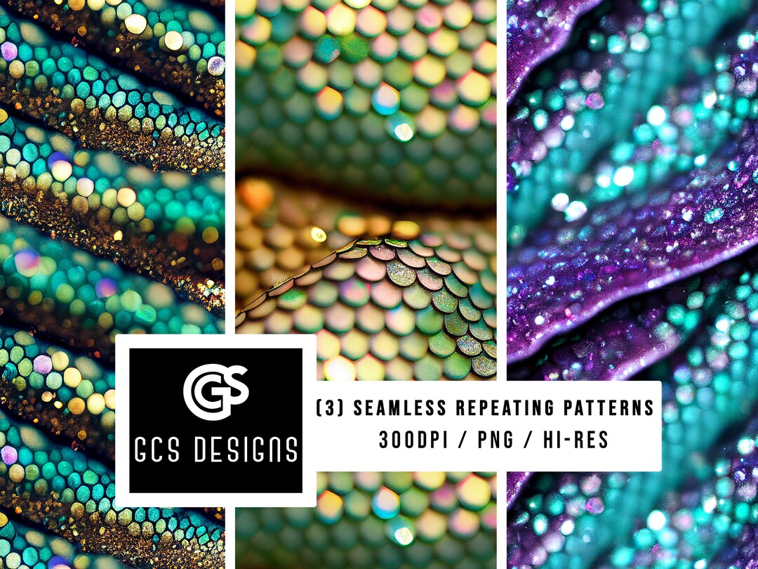 Digital Paper Mermaid Scales - Seamless Pattern Repeating Design File ...
