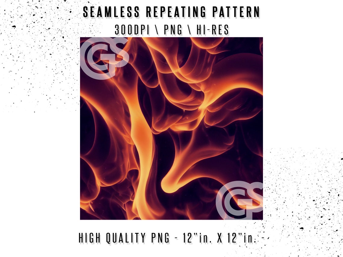 Seamless PNG Fire Flames Seamless Pattern Repeating Design - Etsy