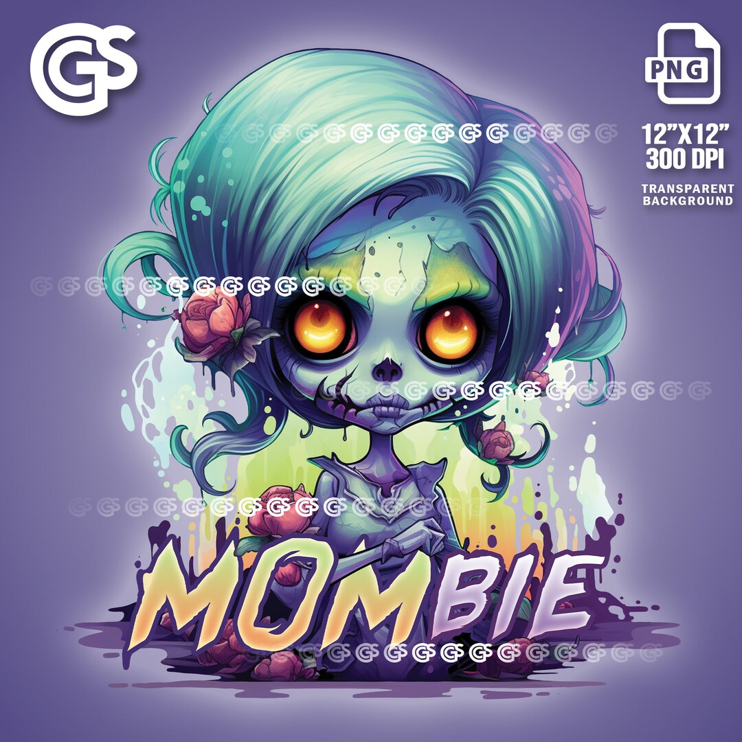 Mombie the Zombie Mom PNG | Halloween Mom Tshirt Sticker, Undead ...