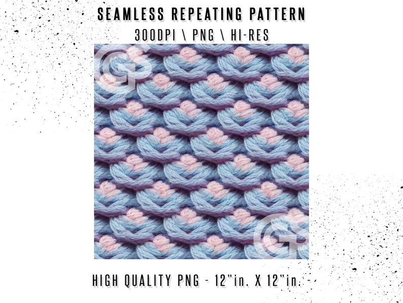Seamless PNG Pastel Crochet Seamless Pattern Repeating - Etsy