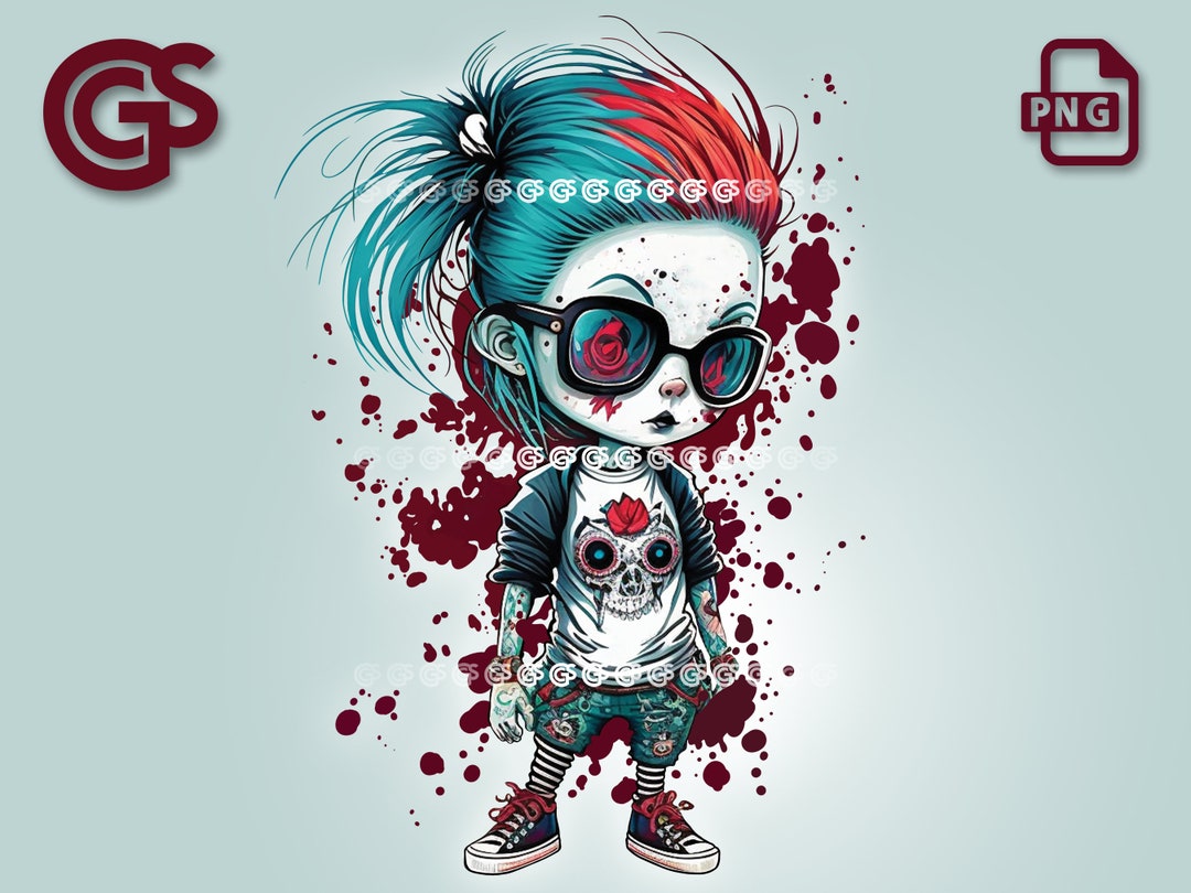 Cute Scene Queen Girl - PNG File, Emo Scene Kid, Tshirt Design ...