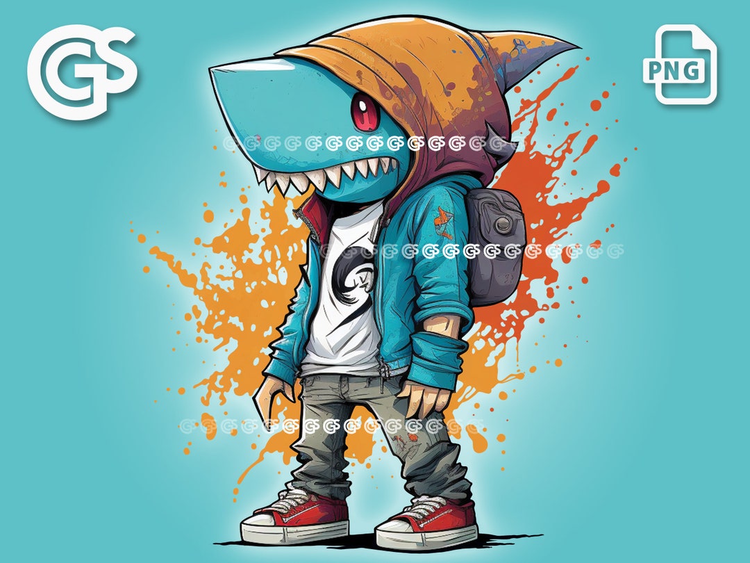Streetwear Shark | PNG File | Graffiti Style | Tshirt Design ...