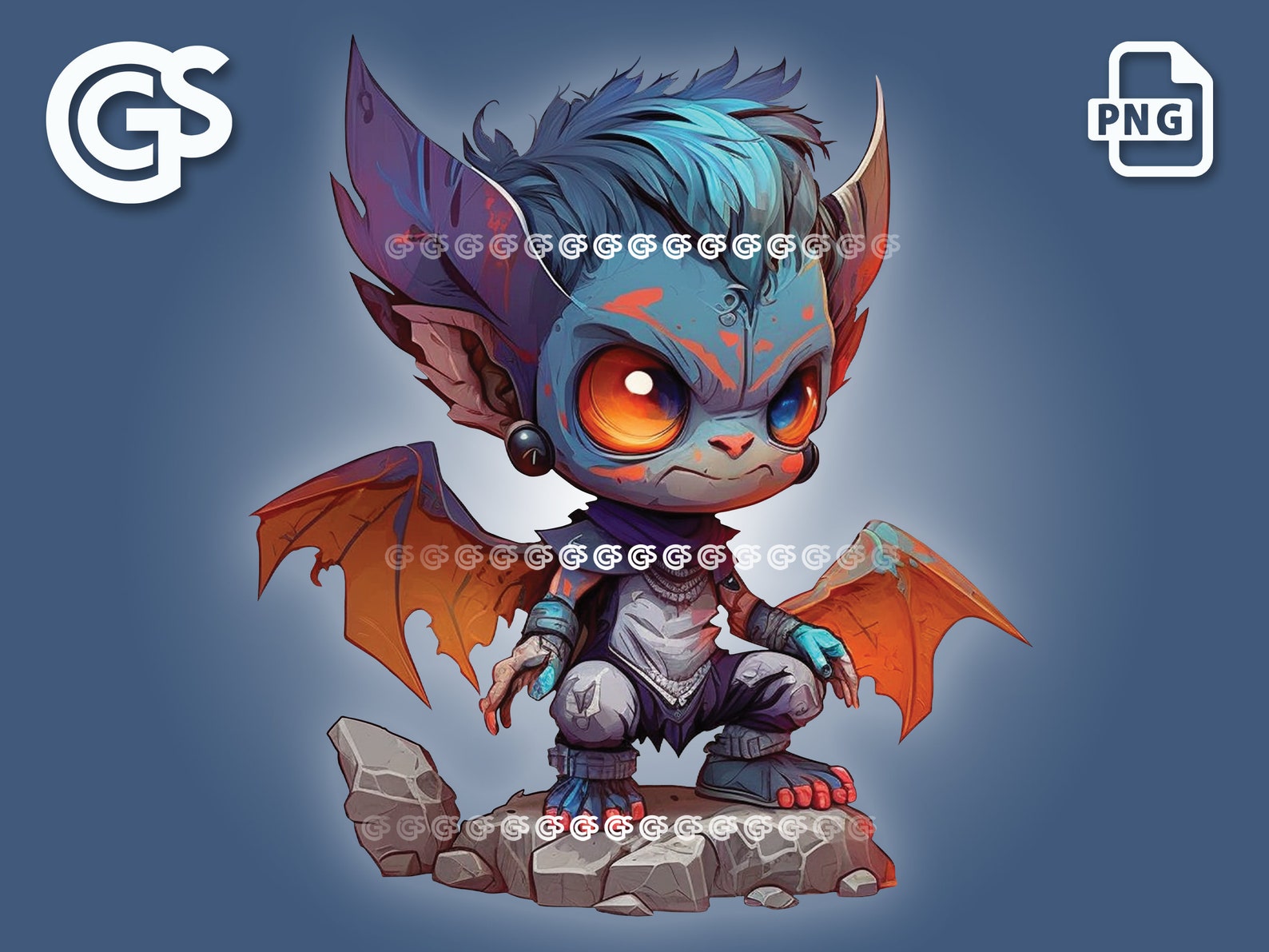 Cute Chibi Gargoyle PNG T-shirt Sticker Digital File - Etsy