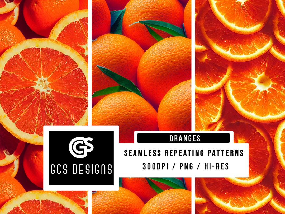 Seamless PNG Orange Fruit - Seamless Pattern Repeating Design File ...