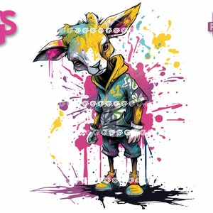 Confused Goat PNG | T-shirt Sticker Digital File, Goat Head, Greatest ...