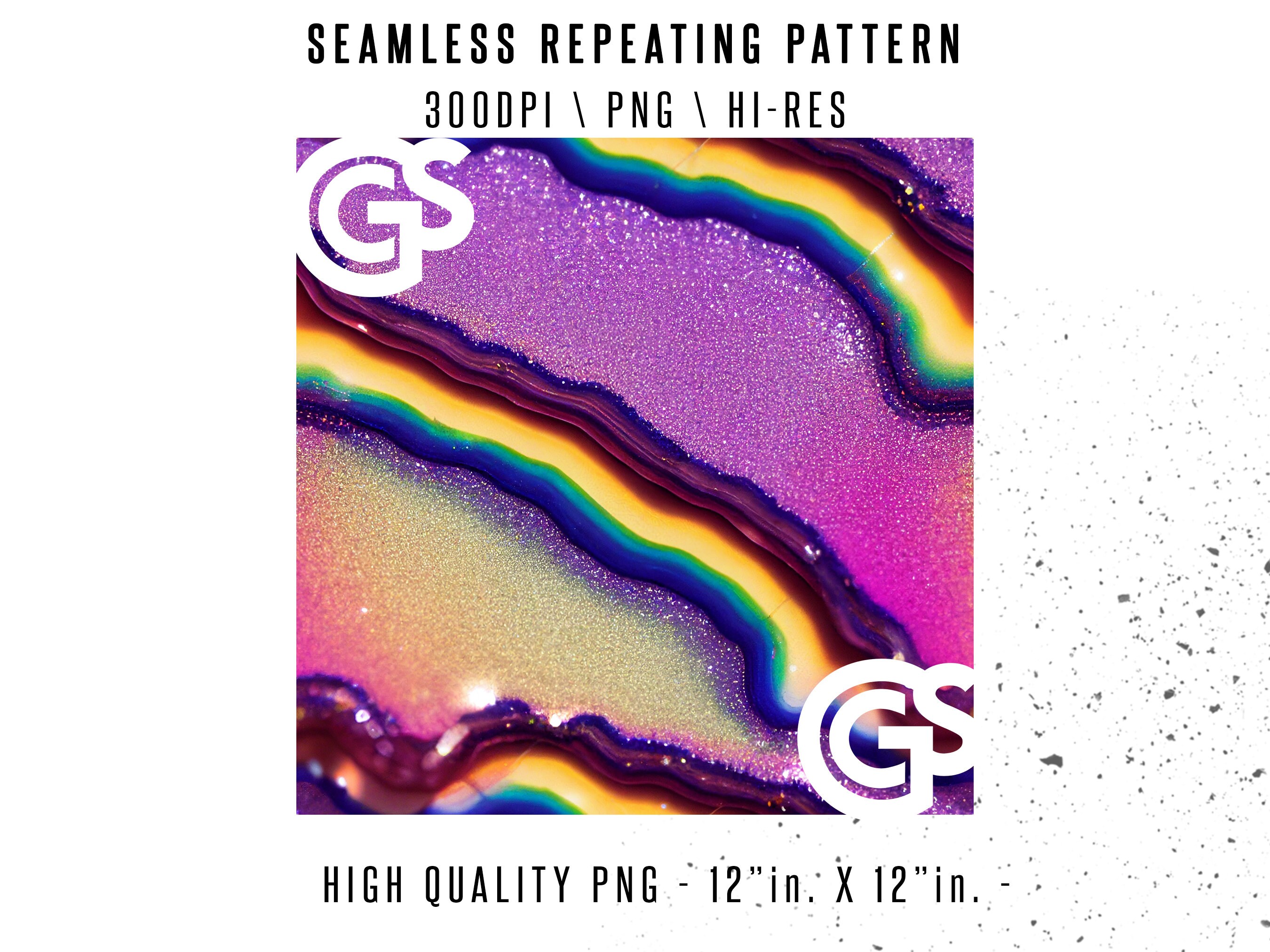 Digital Paper Rainbow Glitter Agate Seamless Pattern - Etsy