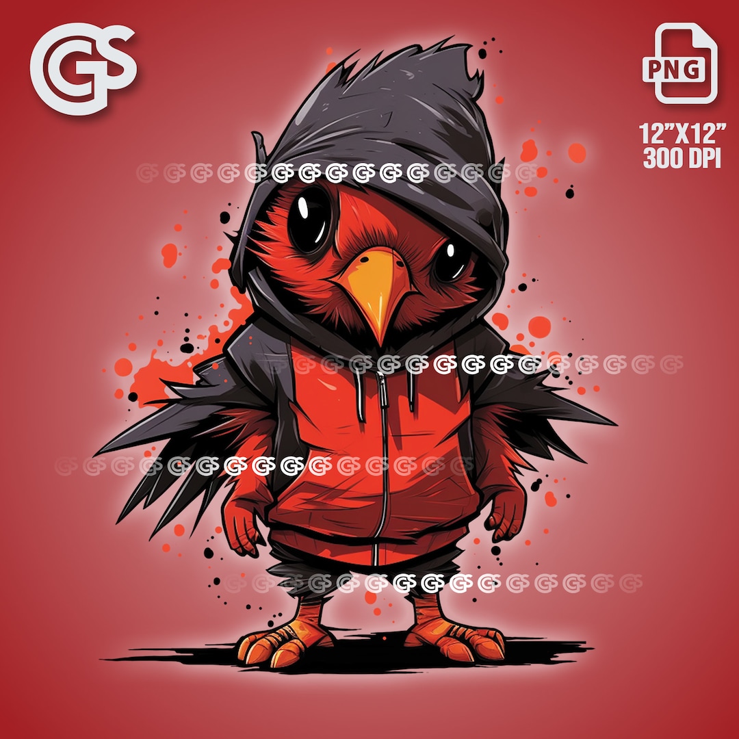 Super Cool Cardinal PNG | Bird Lover Tshirt Sticker, Instant Digital ...