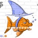 Undercover Fish - PNG, Graphic T-shirt Digital Design, Png, Shark Fin ...