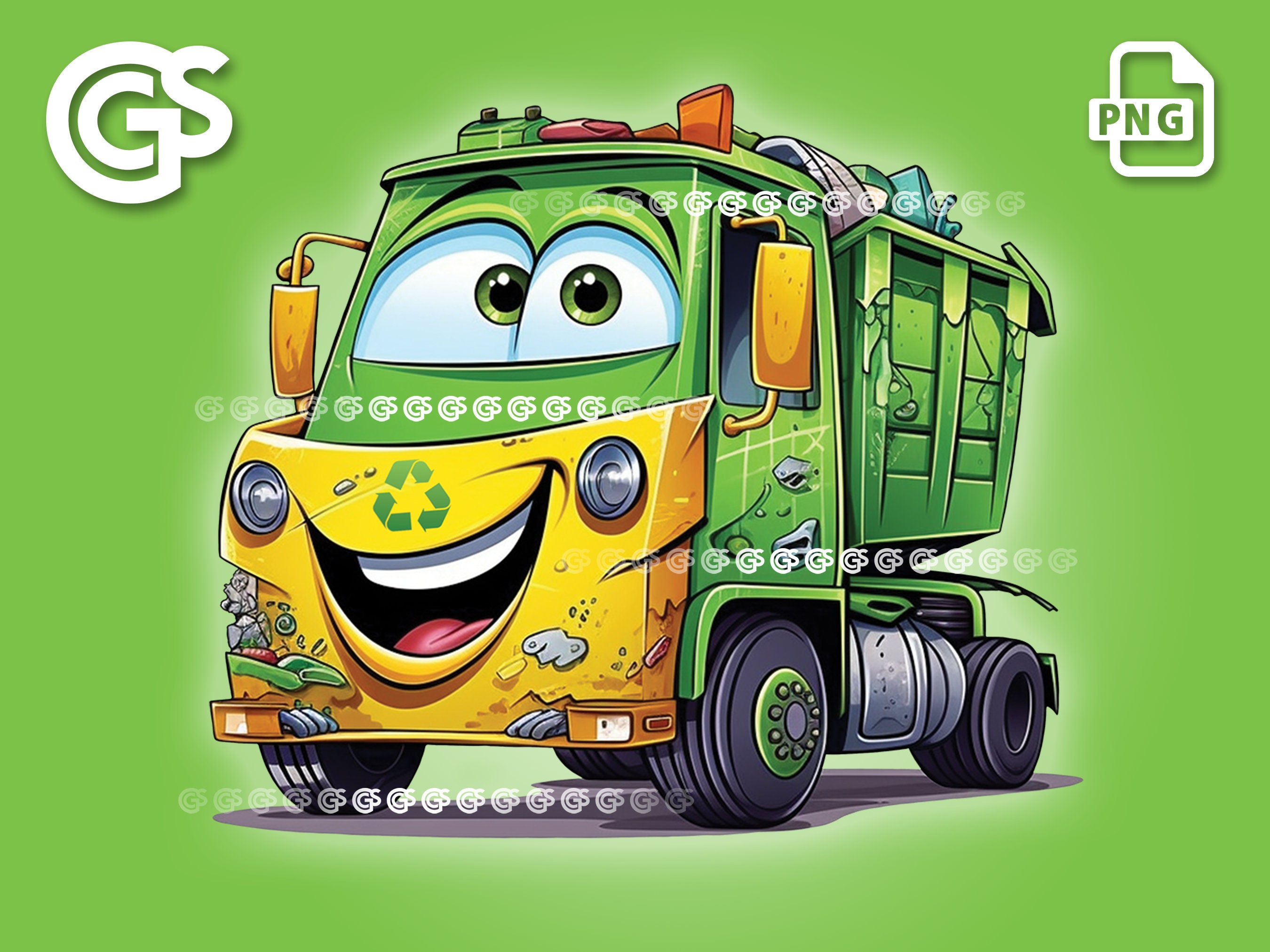 Cartoon Erde Recycling