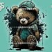 Grunge Teddy Bear Bundle (3) PNG File - Digital T-shirt Bears PNG ...