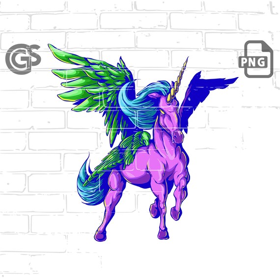 Alicorn Unicorn Pegasus Graphic T-shirt Digital Design - Etsy