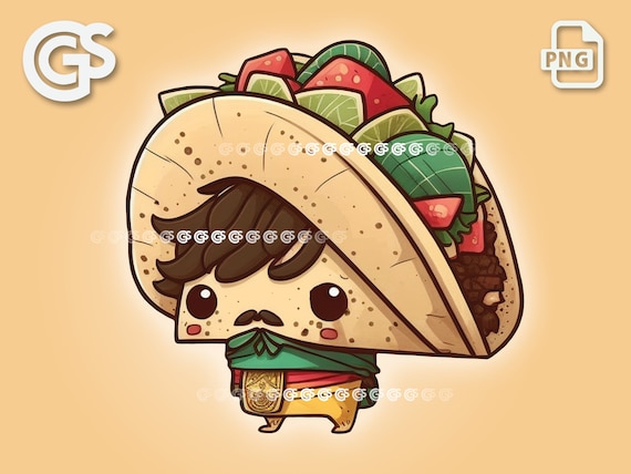 Cute Taco With Mustache