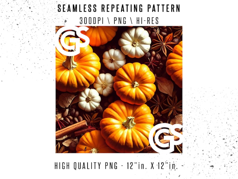 Seamless PNG Pumpkin Spice - Seamless Pattern Repeating Design File ...