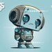 Sad Crying Robot PNG - Twitch Emote T-shirt Digital File, Kawaii Robot ...