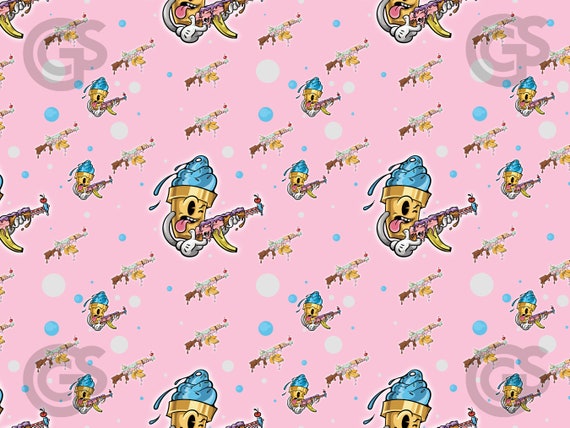 Ice Cream Gangsta Seamless Pattern Repeating Design File - Etsy