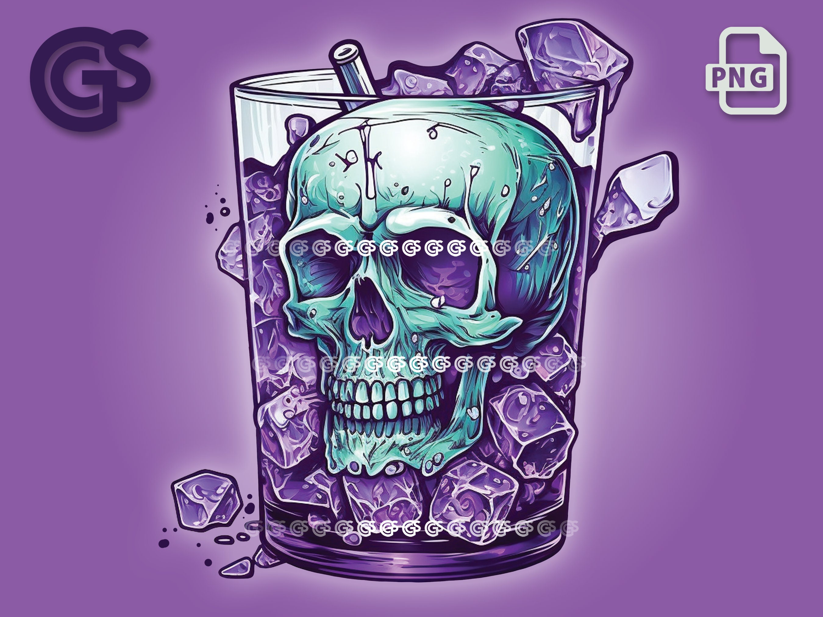 Dirty Sprite Skull PNG File Digital T-shirt Cannabis - Etsy