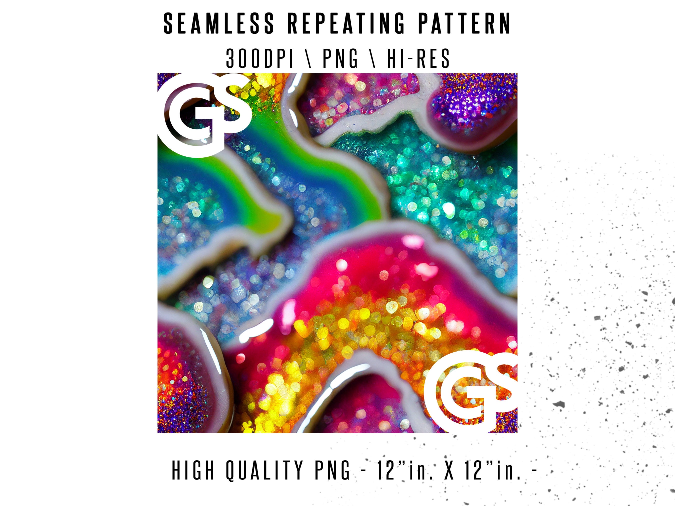 Digital Paper Rainbow Glitter Agate Seamless Pattern - Etsy