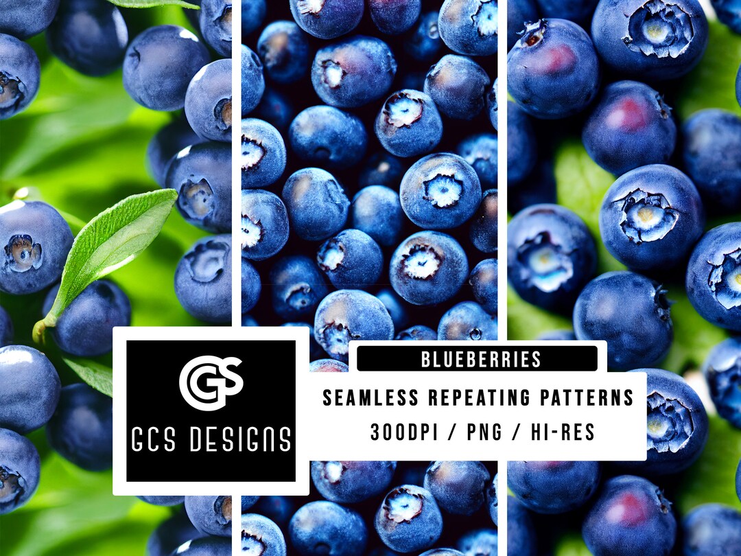 Seamless PNG Blueberry Fruit - Seamless Pattern Repeating Design File ...