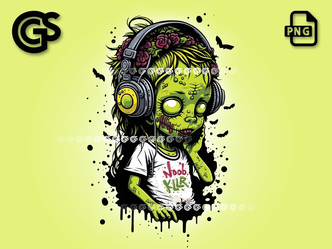 MLG Gaming Zombie Girl PNG | Gamer Tshirt Digital File, Pc Games, Team ...