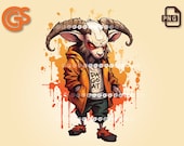 Da Goat PNG T-shirt Sticker Digital File Goat Head - Etsy