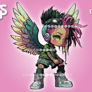 Cool Angels Bundle (3) PNG | Angel T-shirt Sticker Digital File, Angel ...