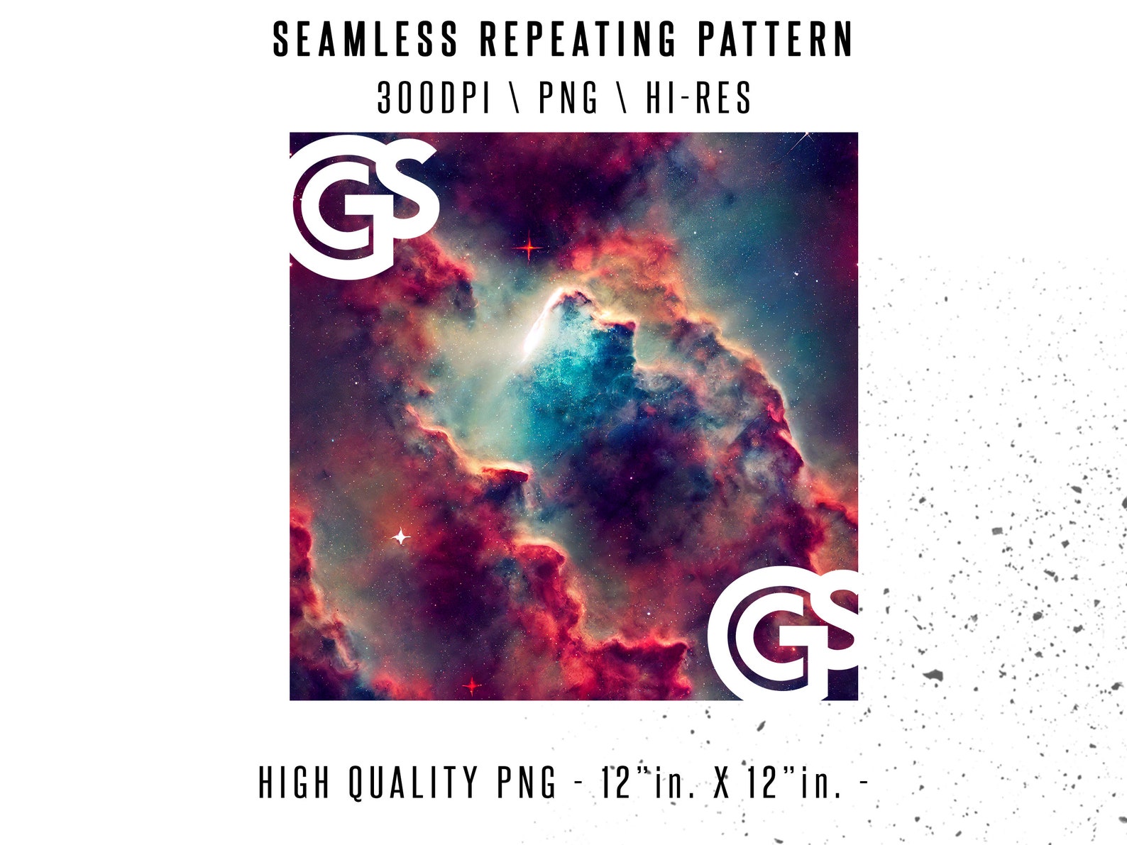 Seamless PNG Space Nebula Seamless Repeating Design File - Etsy