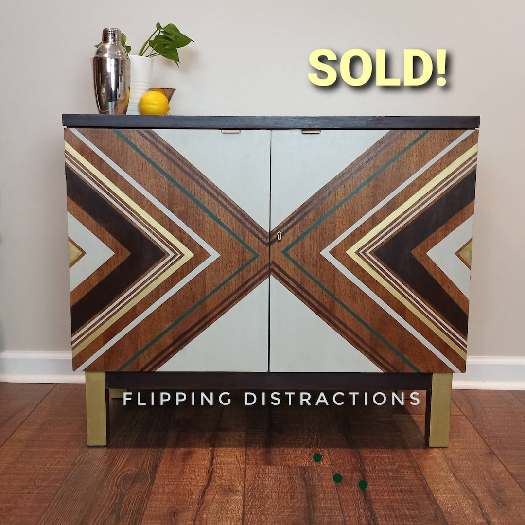 MCM Cocktail Bar Cabinet for Couple, Already Sold, Custom Piece, Made ...