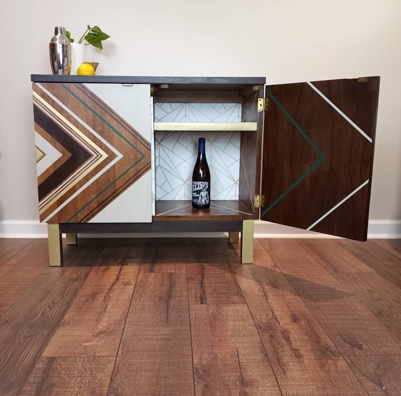 MCM Cocktail Bar Cabinet for Couple, Already Sold, Custom Piece, Made ...