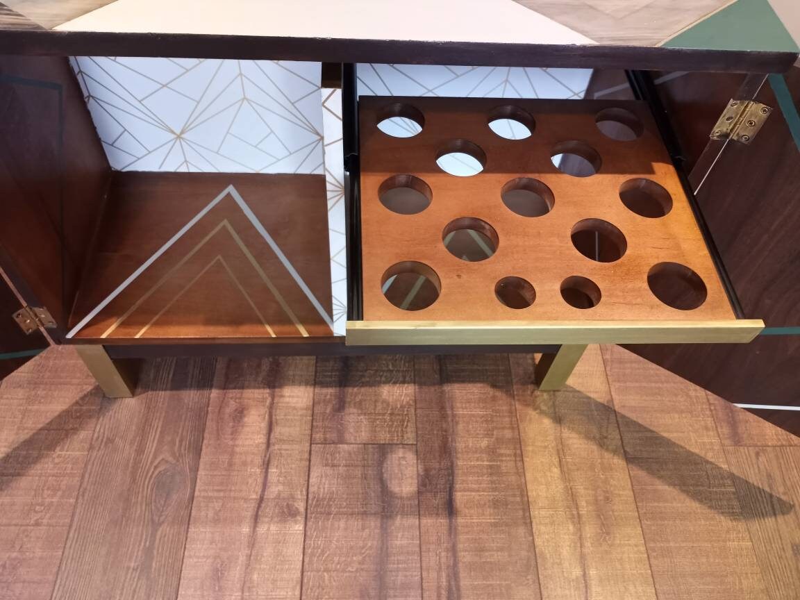 MCM Cocktail Bar Cabinet for Couple, Already Sold, Custom Piece, Made ...