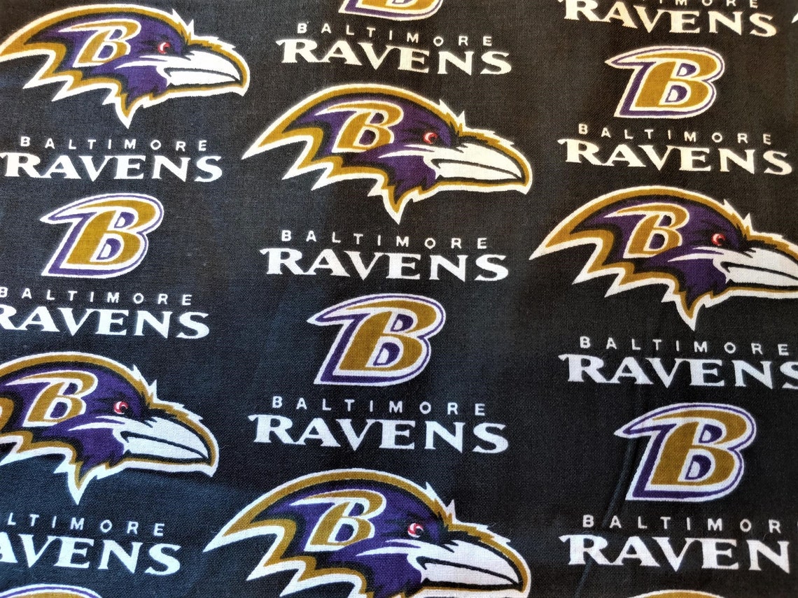 NFL Baltimore Ravens Football Sport Fabric 100 Percent Broadcloth ...