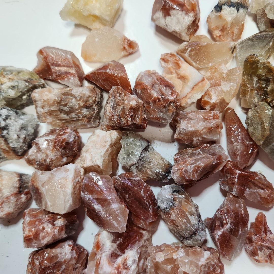 Tricolor/red Calcite Crystal Mineral Gemstone From Mexico - Etsy