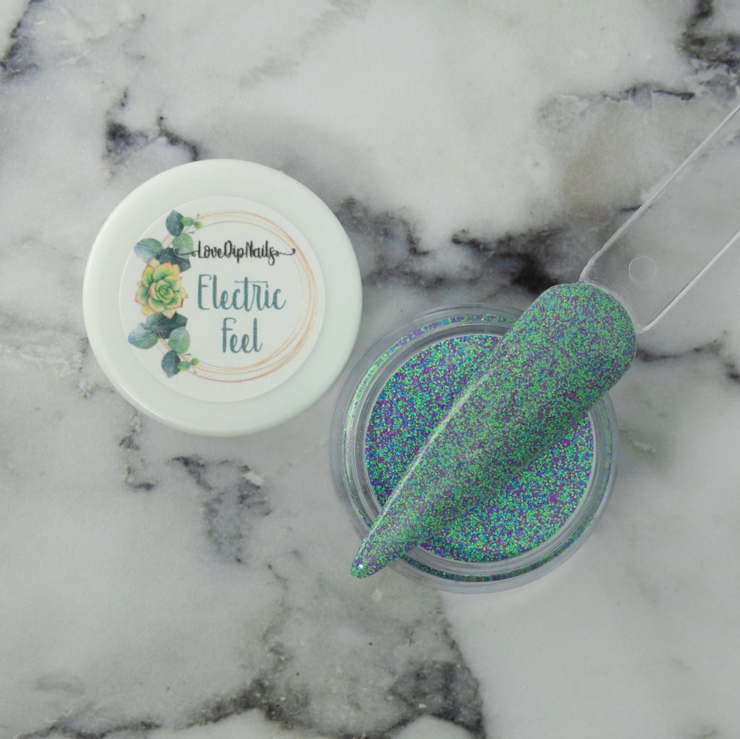Electric Feel Acrylic Nail Dip Powder matte Glitter/neon - Etsy