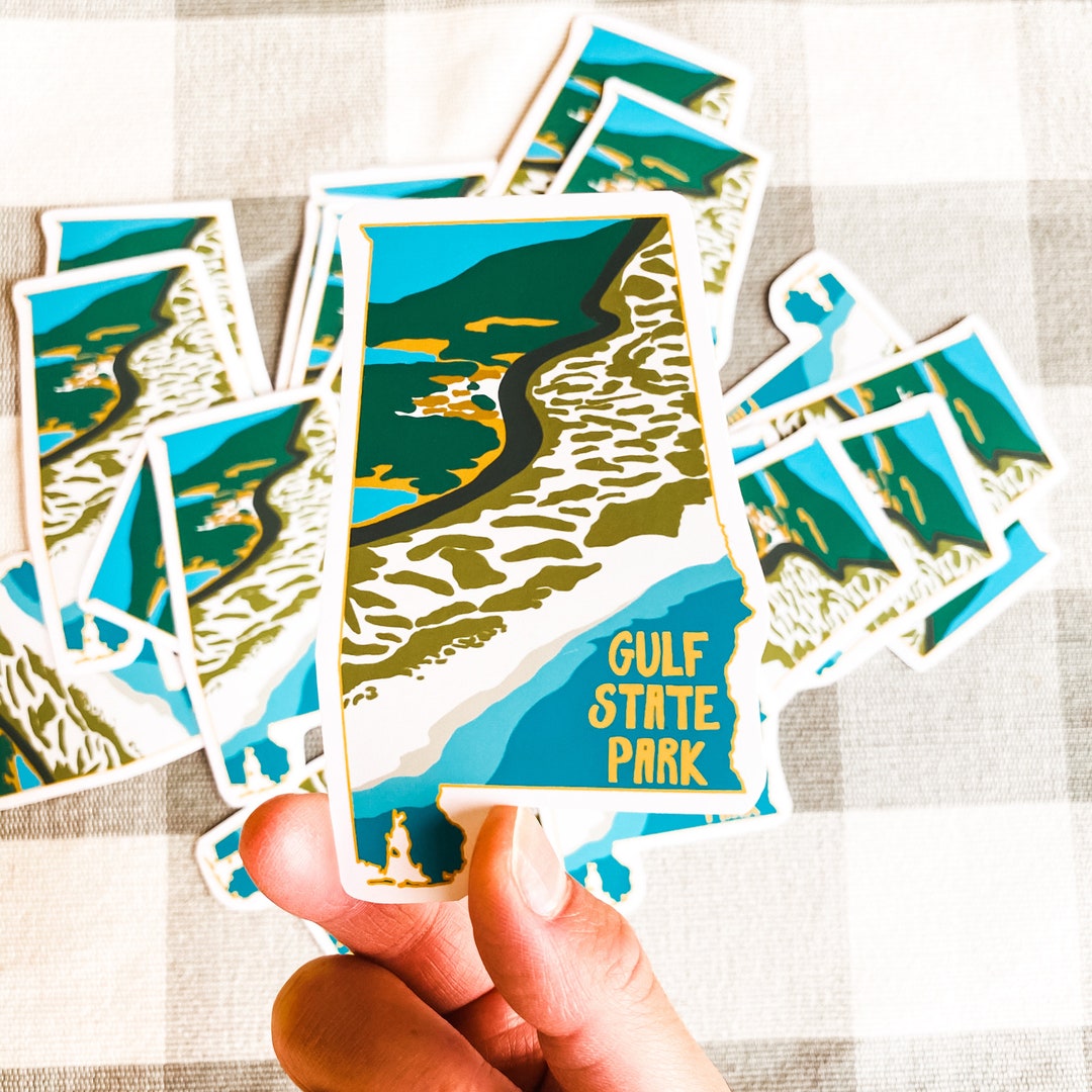 Gulf State Park Vinyl Sticker Gulf Shores Alabama Orange - Etsy
